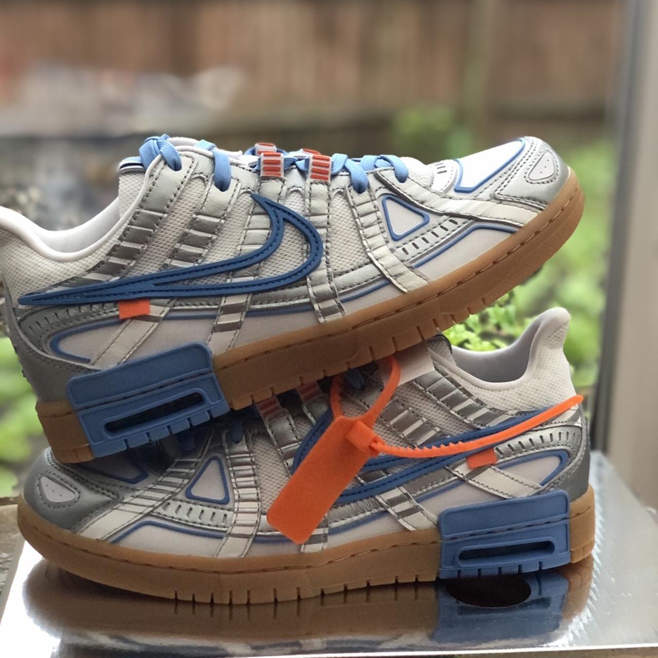 Nike Air Rubber Dunk off-White UNC White/university... - Depop