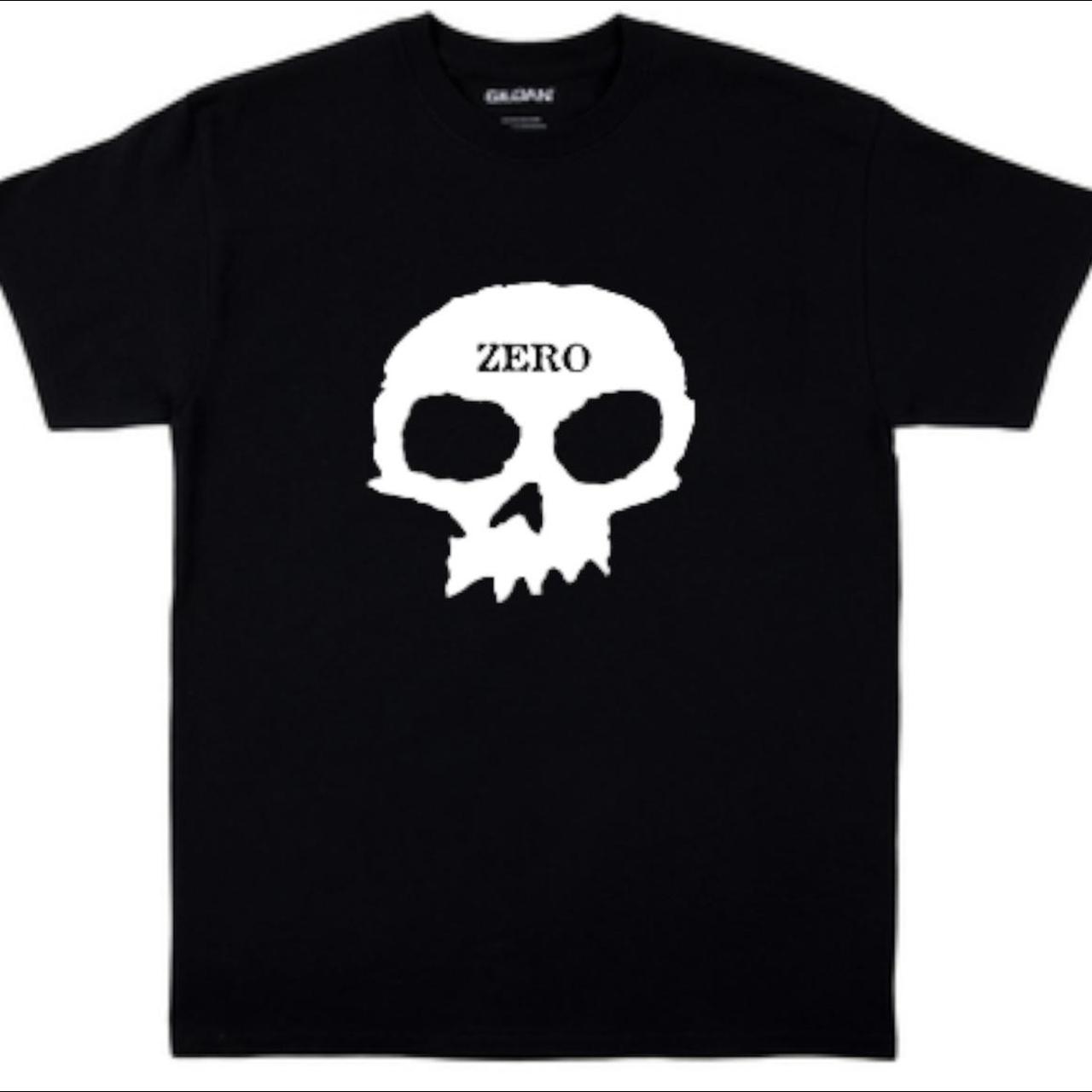 Zero Skateboards T Shirt Skull Logo 90s Style S .M... | Depop
