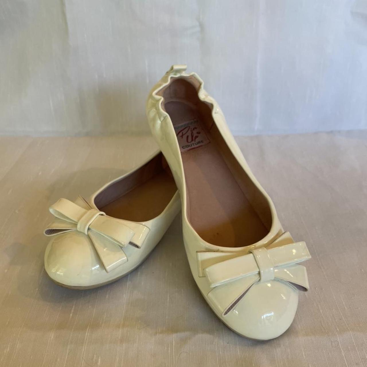 ModCloth Women's White Ballet-shoes | Depop