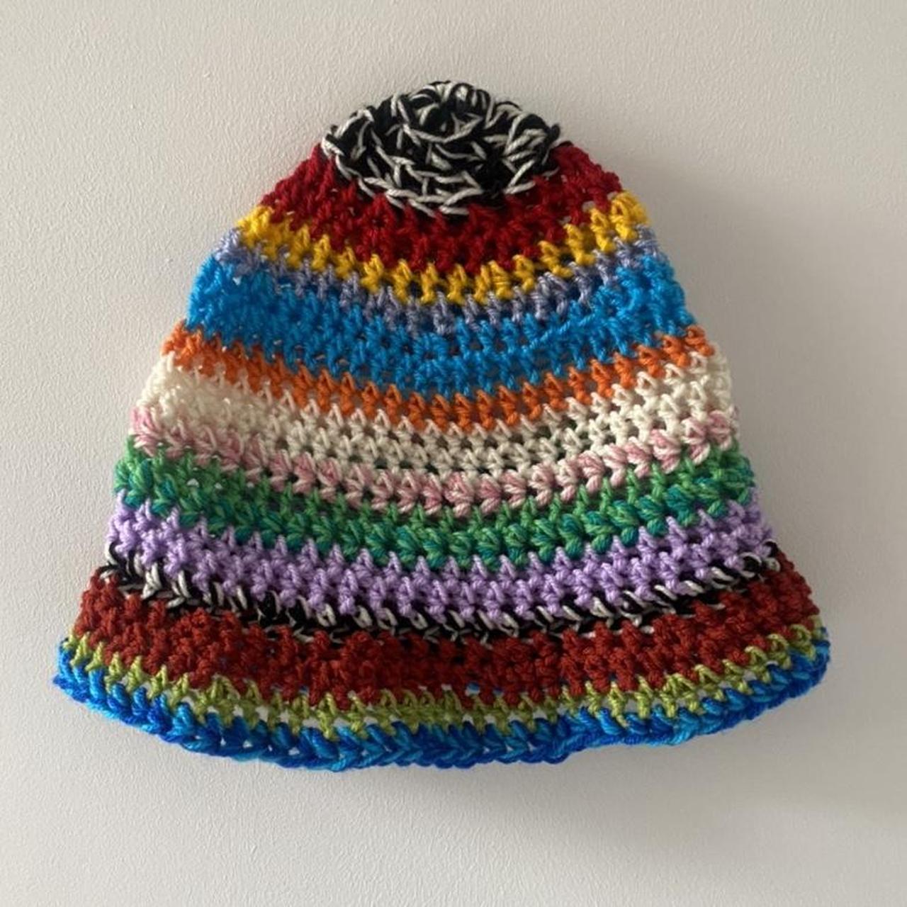 Handmade multi-coloured bucket hat 🌈 #handmade... - Depop