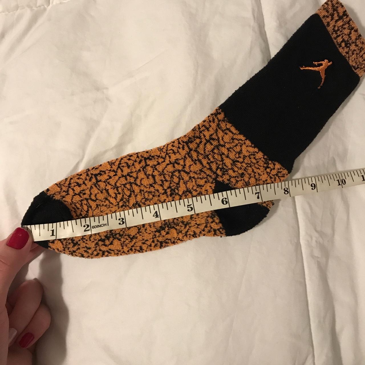Jordan Men's Black and Orange Socks | Depop