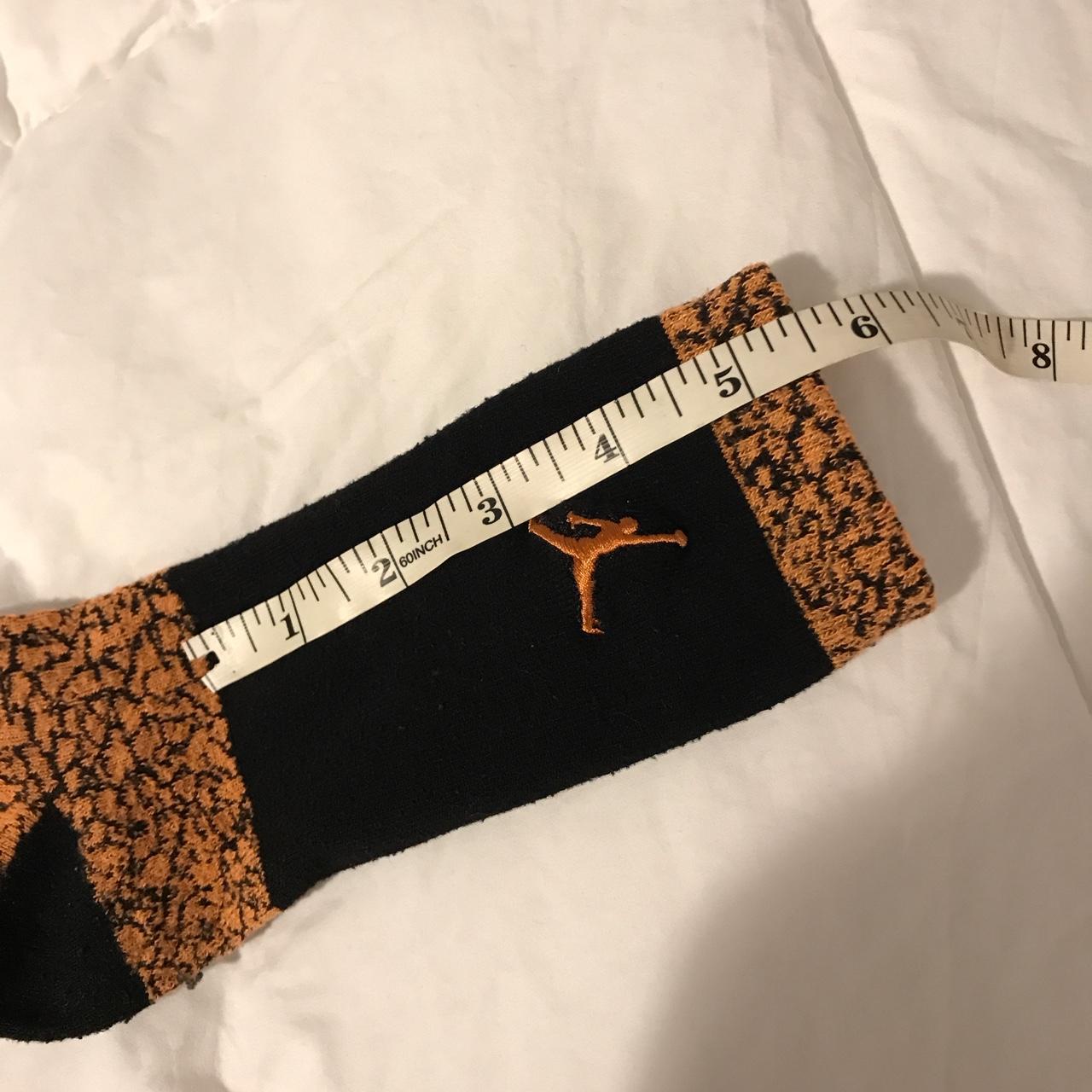 Jordan Men's Black and Orange Socks | Depop