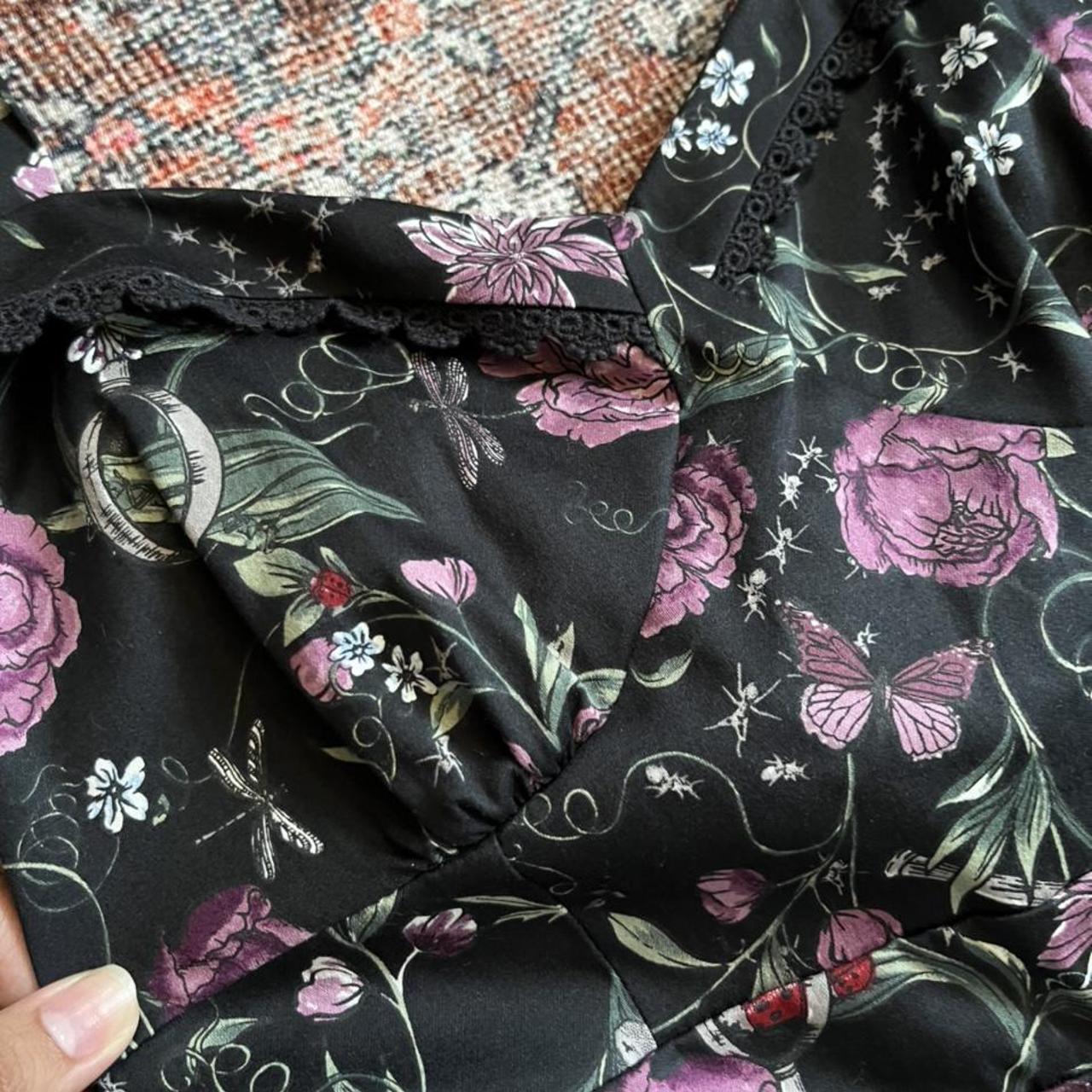 Hot Topic Vintage Pinup Rockabilly Black Halter... - Depop