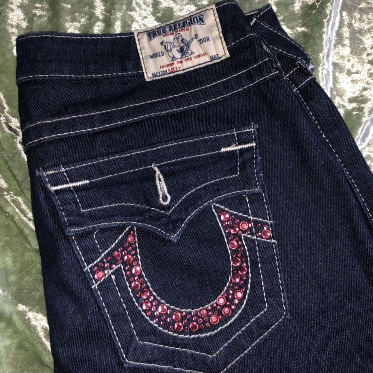 True Religion Pink crystals💅🏼 Flared 30x30 💕-OBO- 💕 - Depop