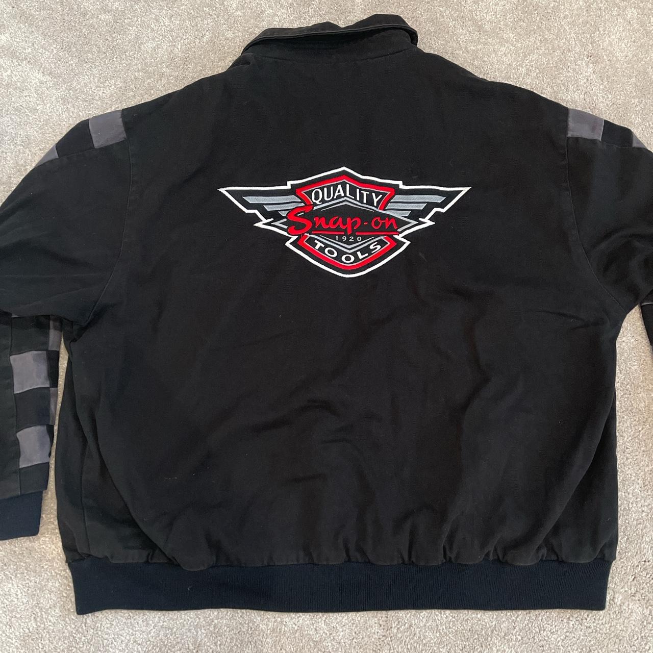 SNAP-ON STREETWEAR RACER JACKET •SIZE: L/XL (NO... - Depop