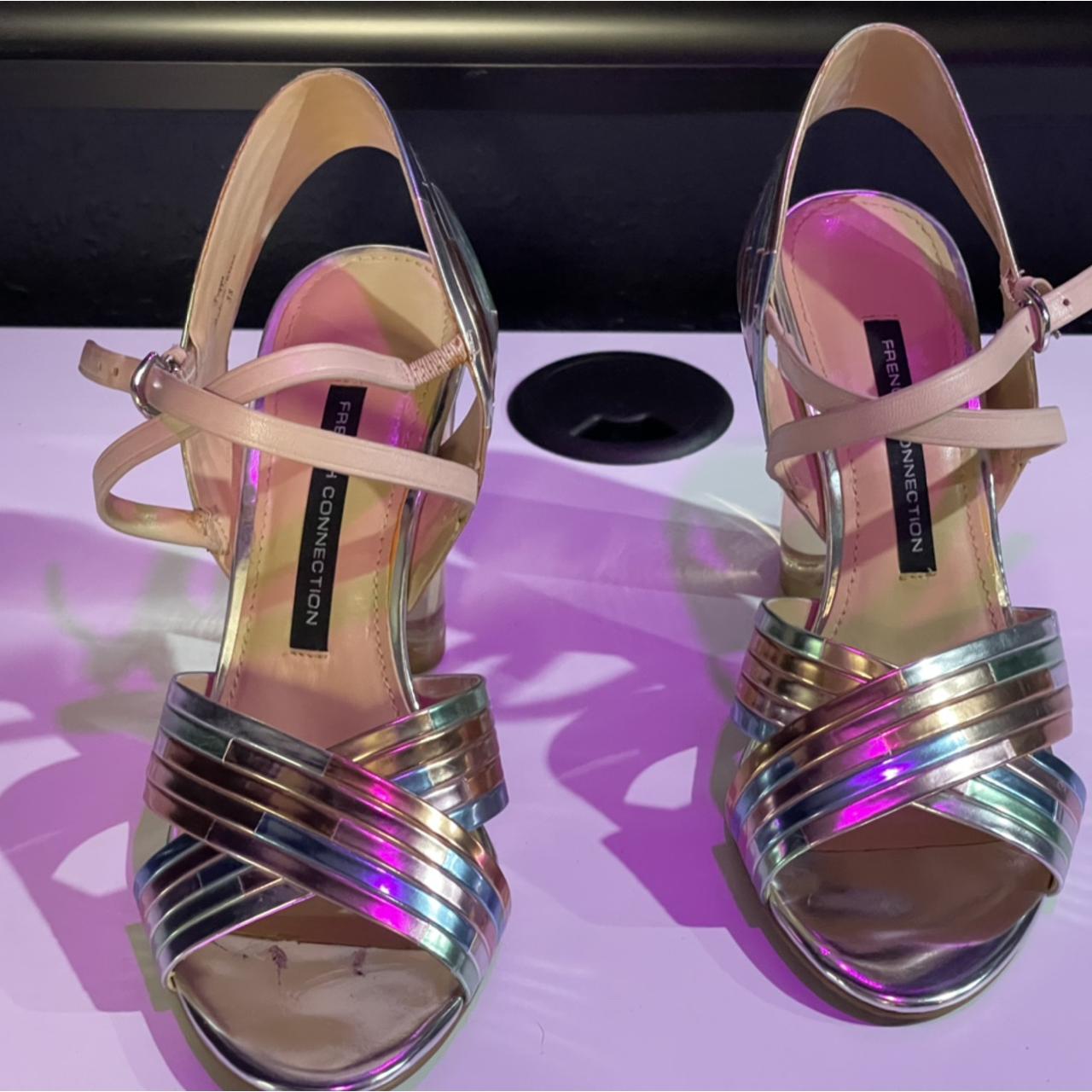 French Connection Women's Gold and Silver Courts | Depop