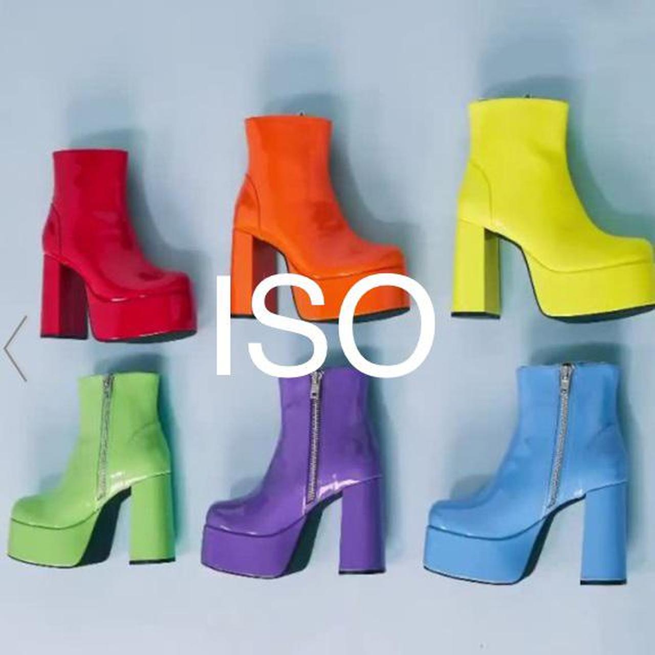 ISO Dolls Kill Groovy Delight Boots current mood I... - Depop