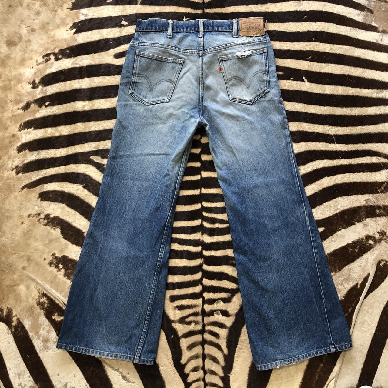 Vintage Levi’s 522 Jeans (Flared) Orange Tab Made... - Depop