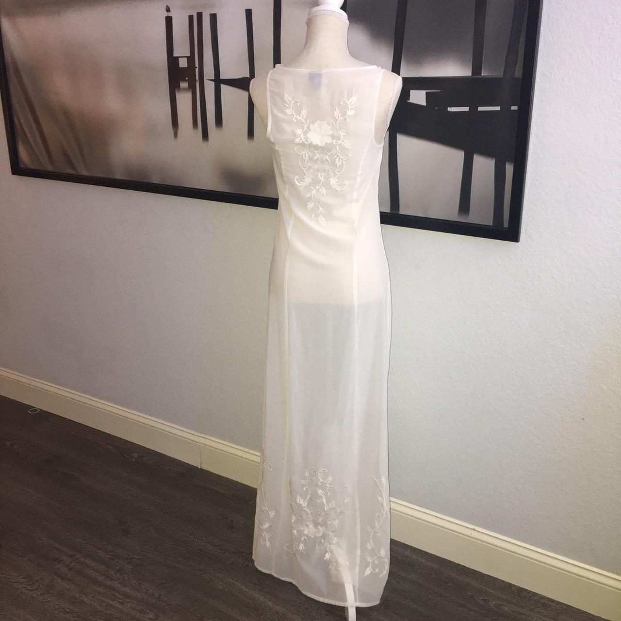 ASOS swim Lace Long Maxi Swimsuit Coverup Cream... - Depop