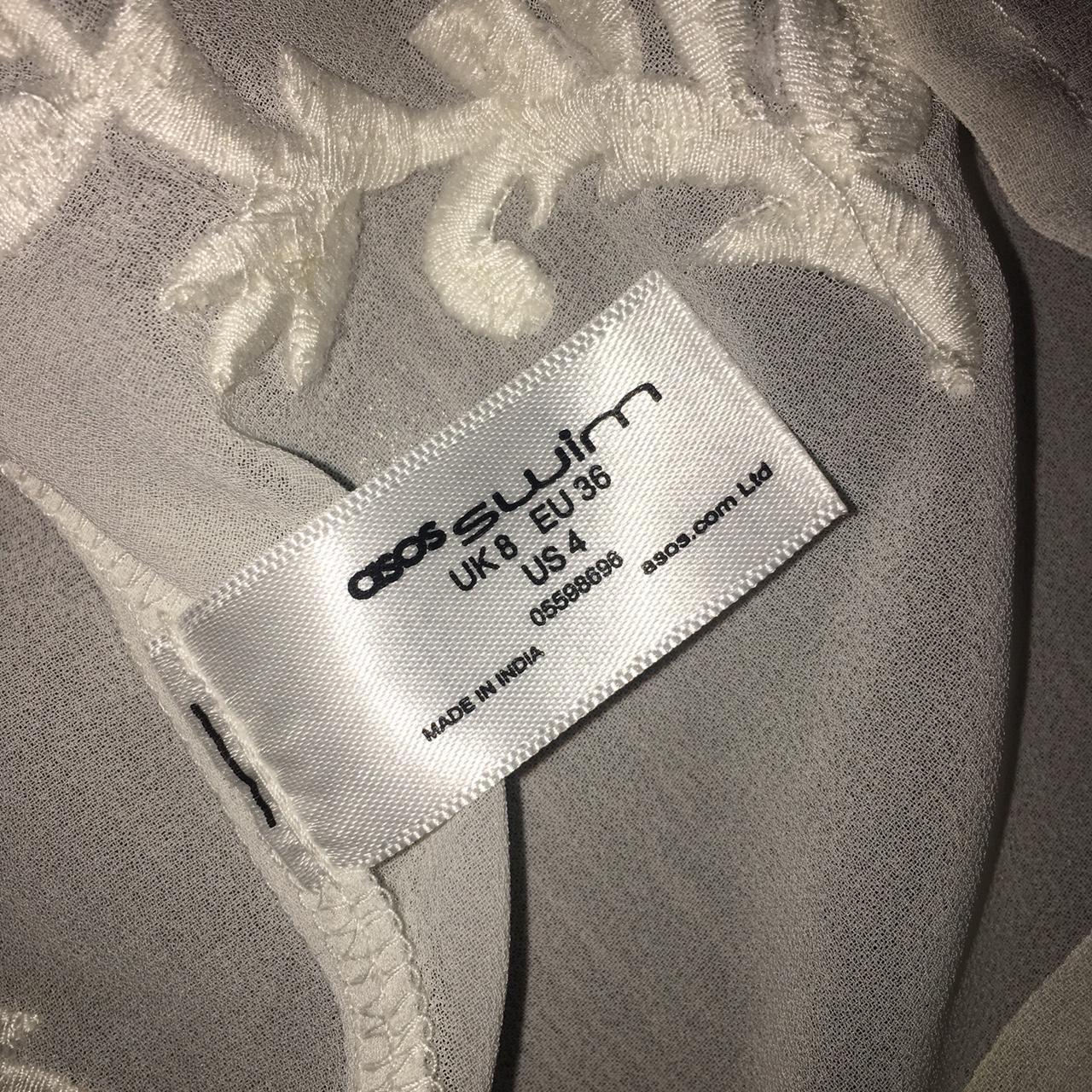 ASOS swim Lace Long Maxi Swimsuit Coverup Cream... - Depop