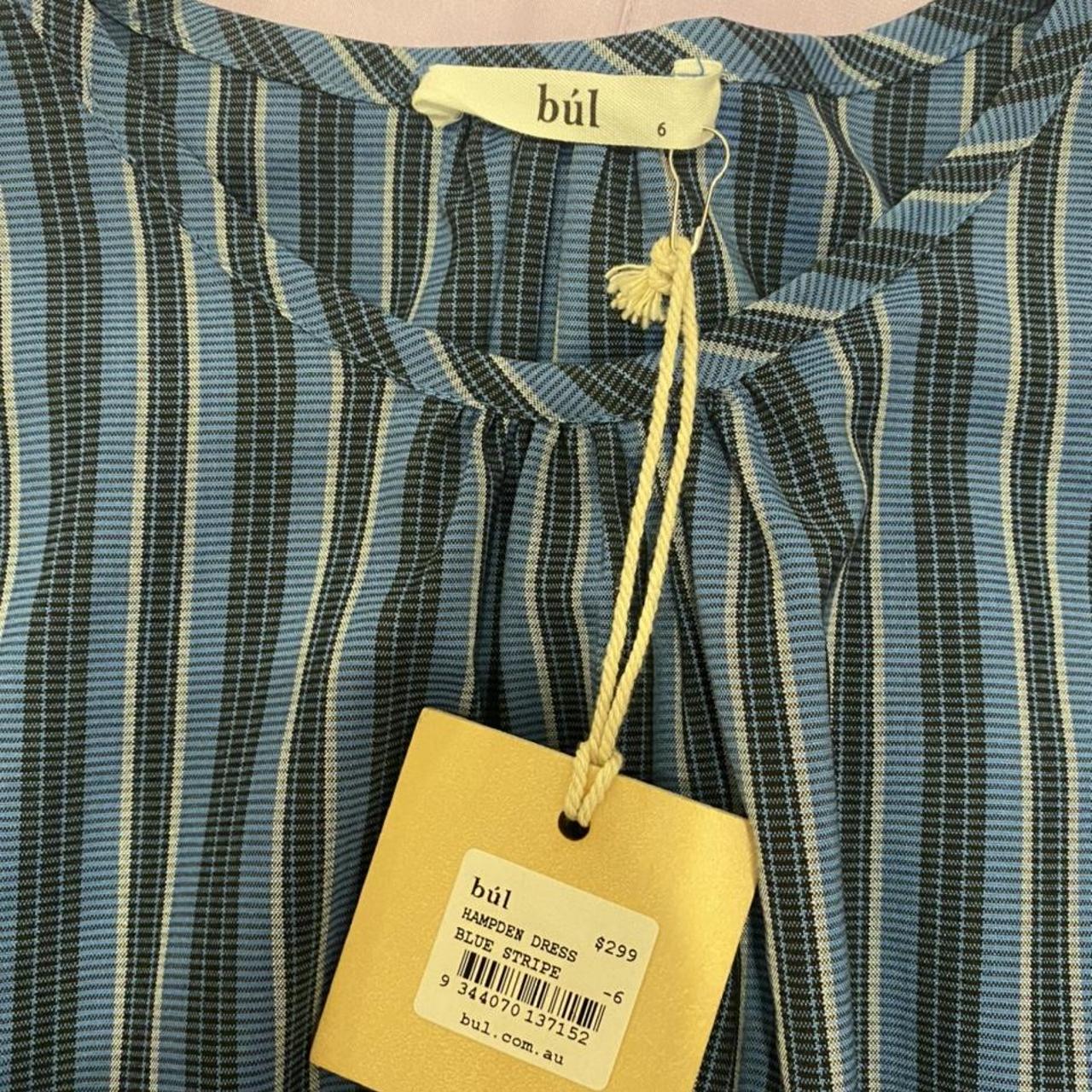 Bul hampden blue stripe dress Size 6, but could fit... - Depop