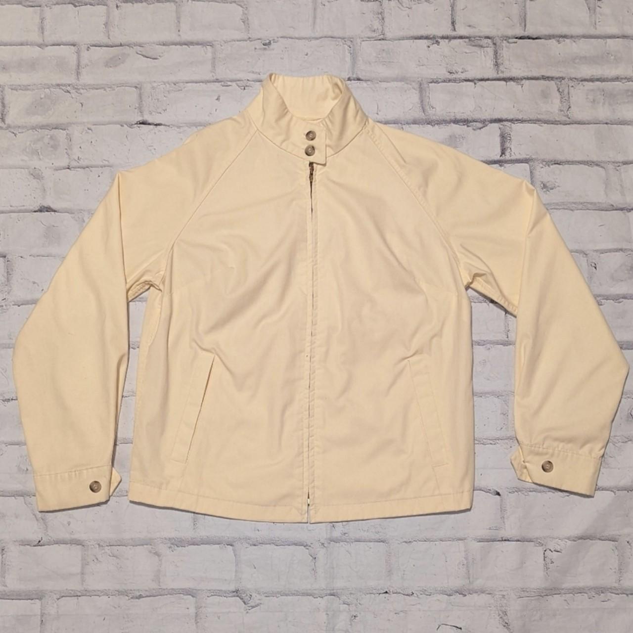 London Fog vintage classic pastel yellow jacket... - Depop