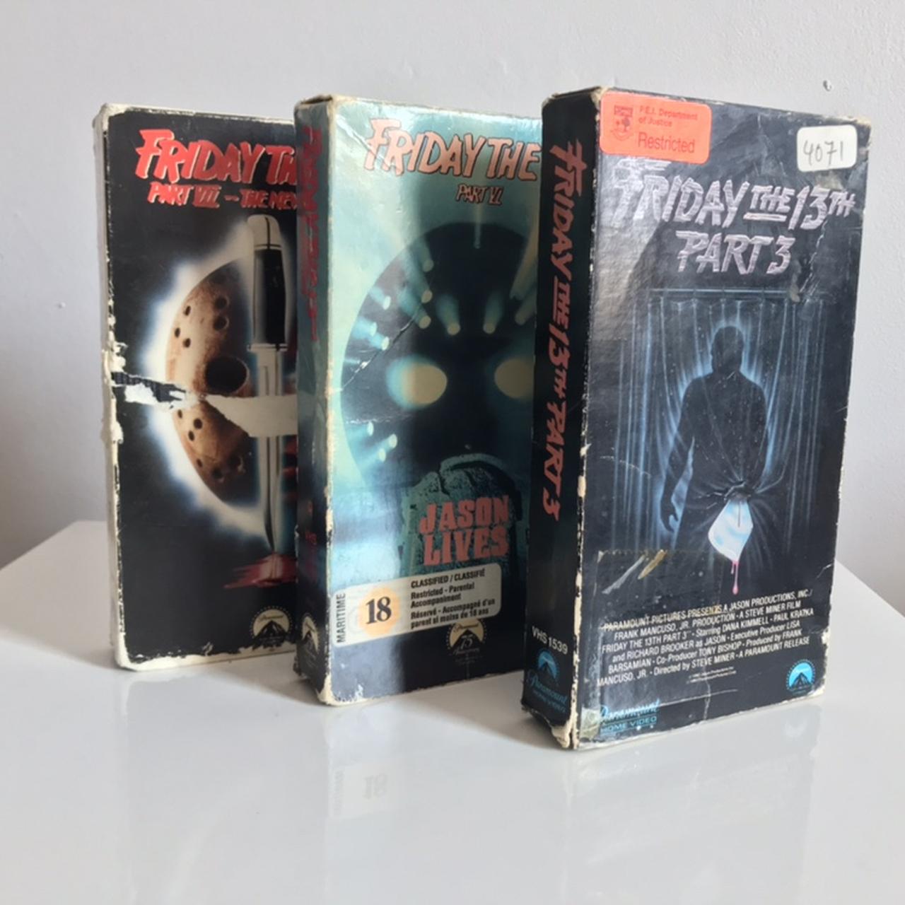 Friday the 13th 3-pack VHS Part 3 , Part 6 - Jason... - Depop