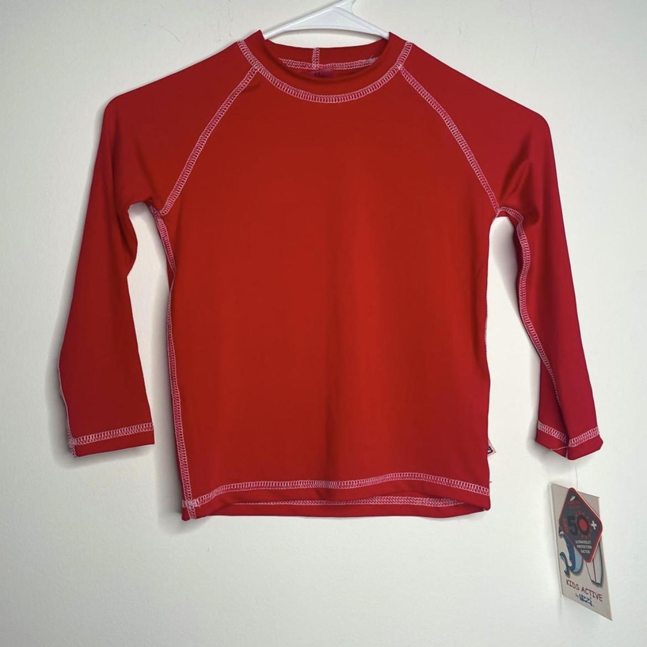 Kids active uzzi red surfing swimming with SPF 50... - Depop