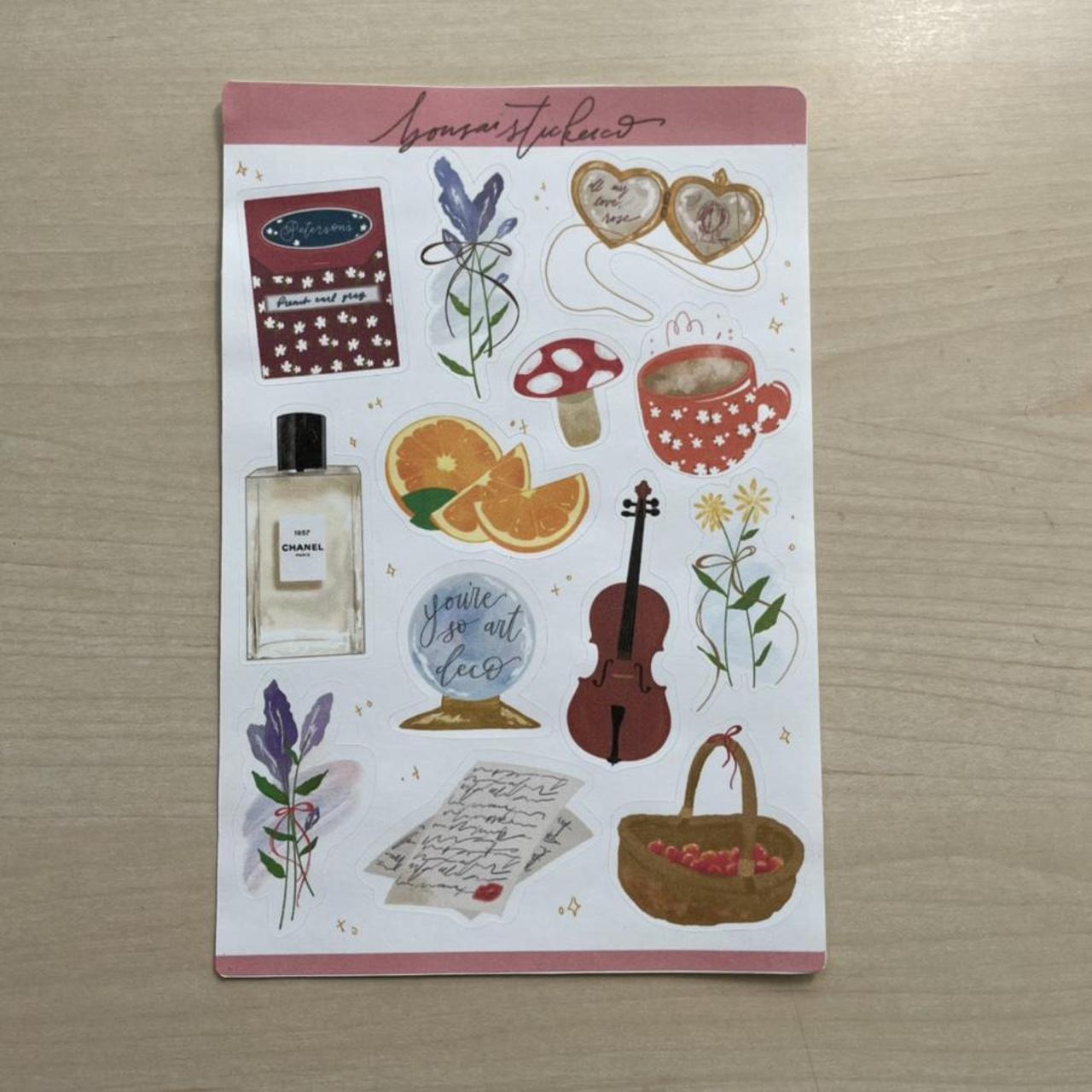 art deco sticker sheet (from my etsy shop... - Depop