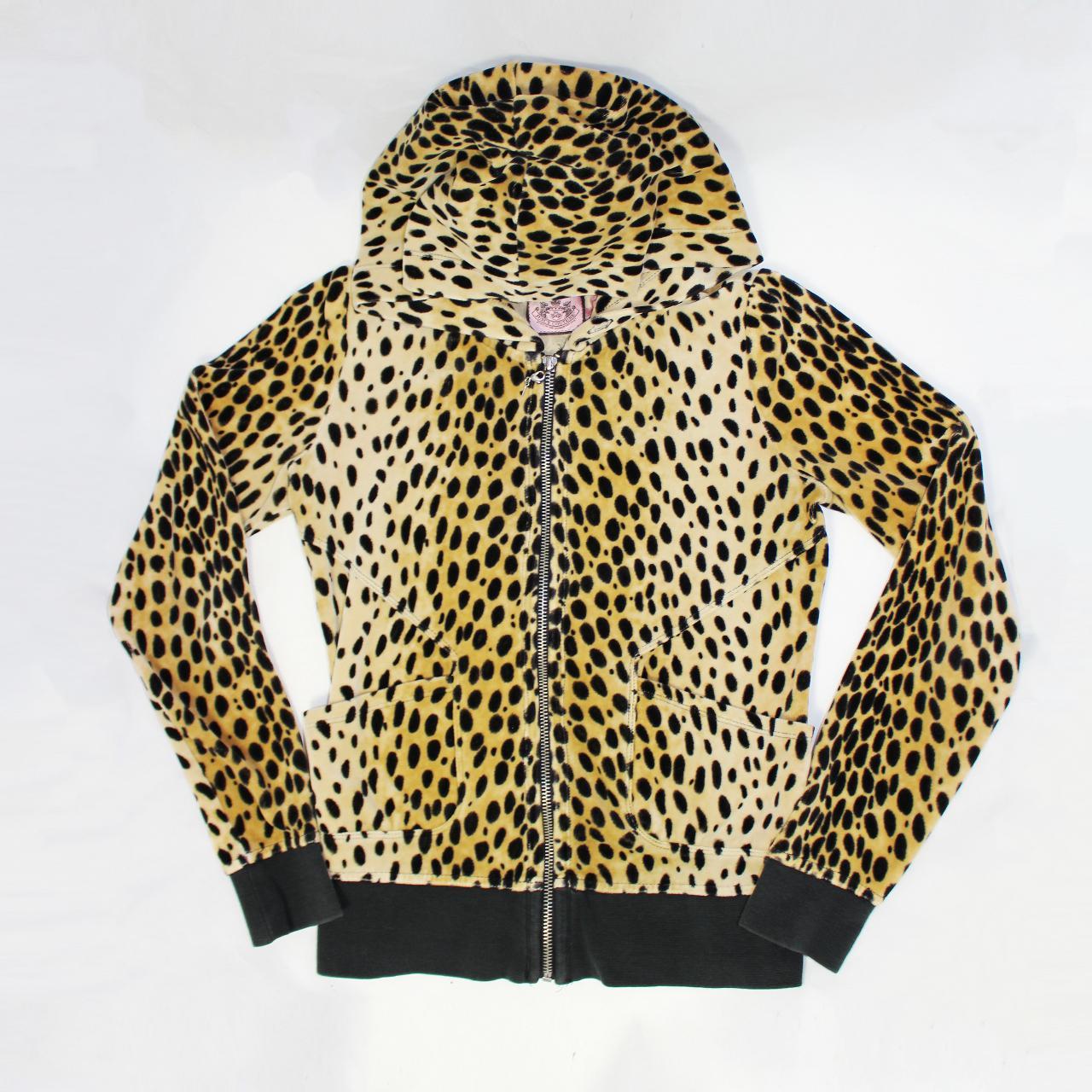 OG 2000's Juicy Couture Leopard zip-up VELOUR... - Depop