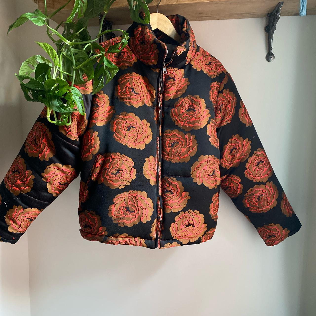 ASOS puffer jacket in beautiful striking fabric.... - Depop