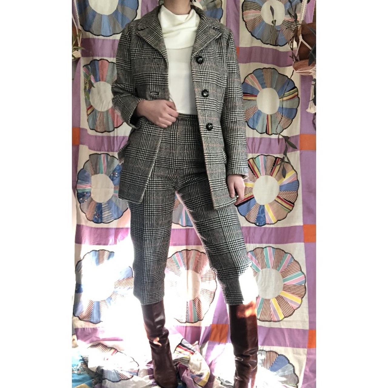 Freaking spectacular wool gingham suit with 3... - Depop