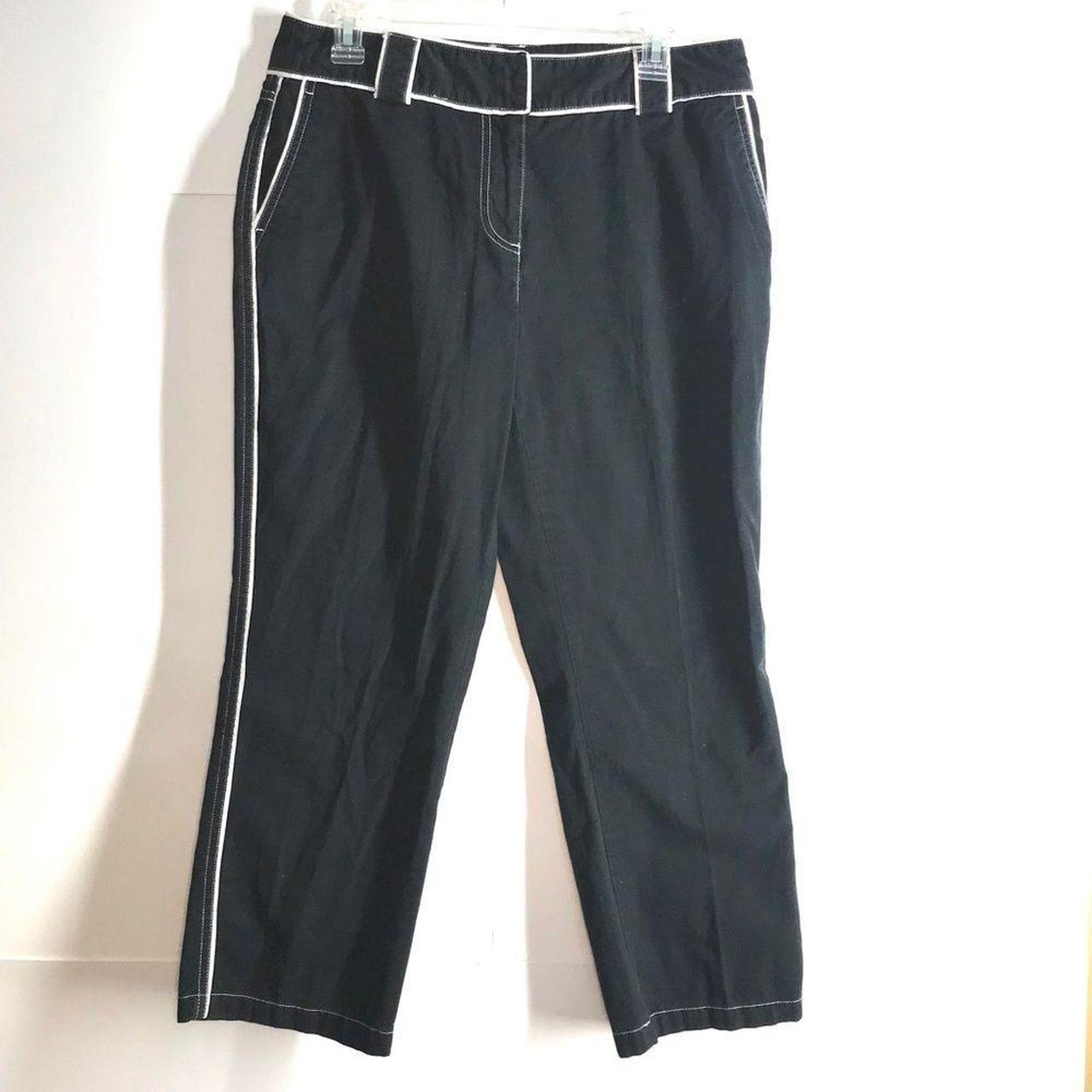 I.N.C. Black & White Trim Pants Trousers Size... - Depop