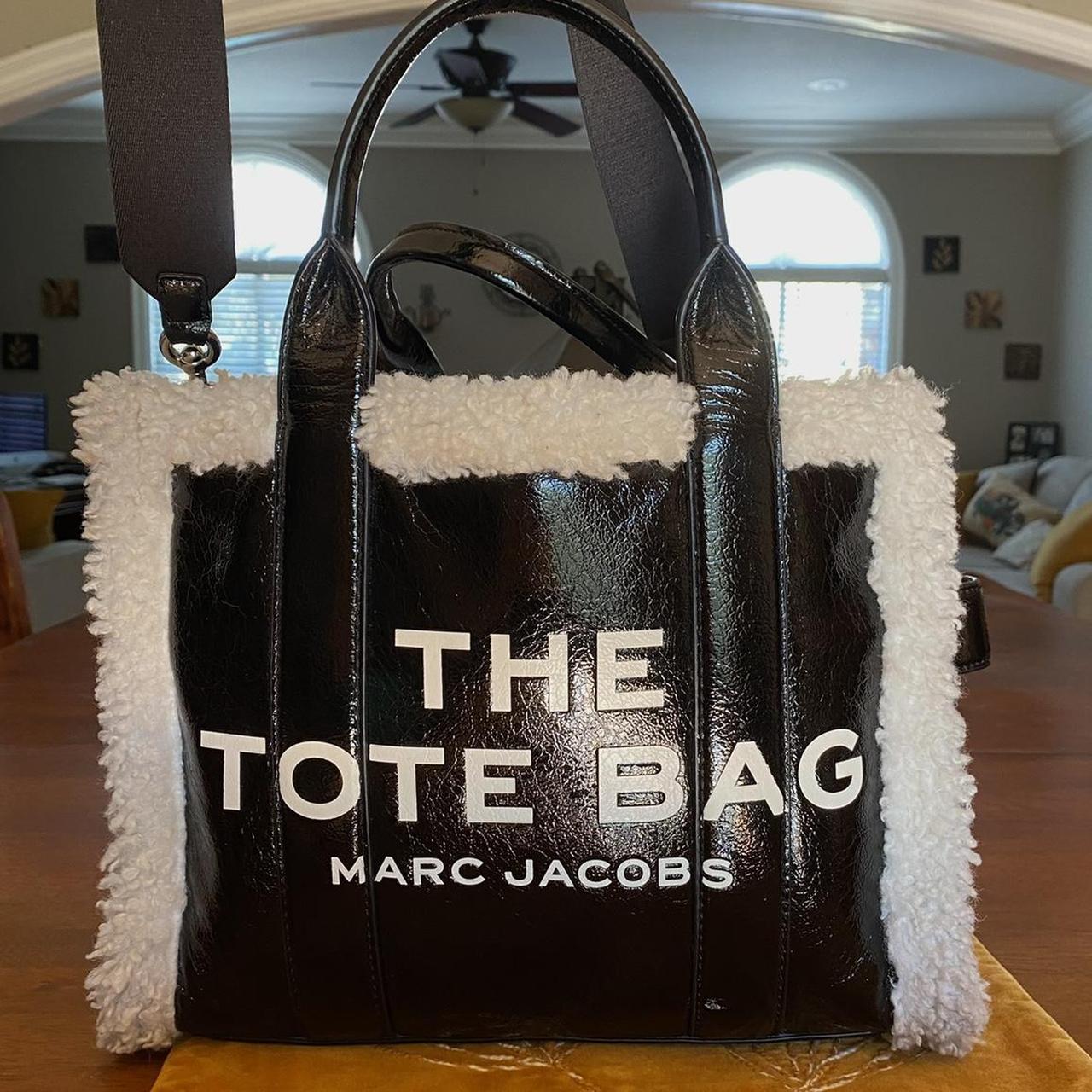 Marc Jocobs XL Leather faux fur Tote Bag Very... - Depop