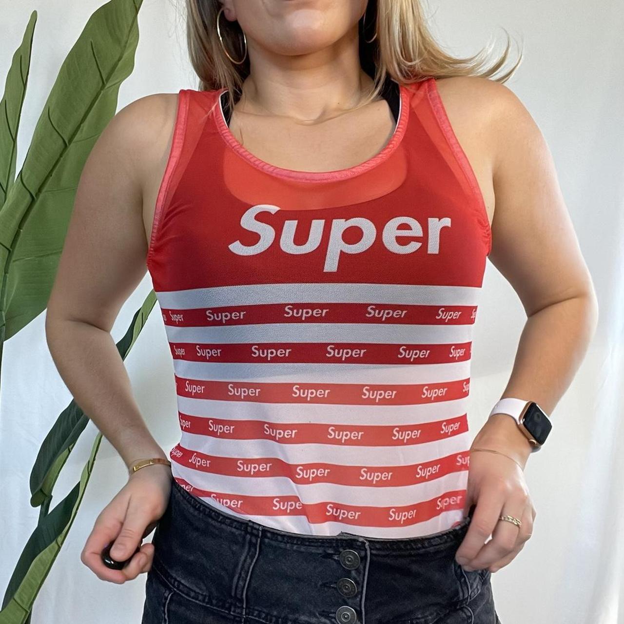 #Graphic Mesh BodySuit love J #supreme #bodysuit... - Depop