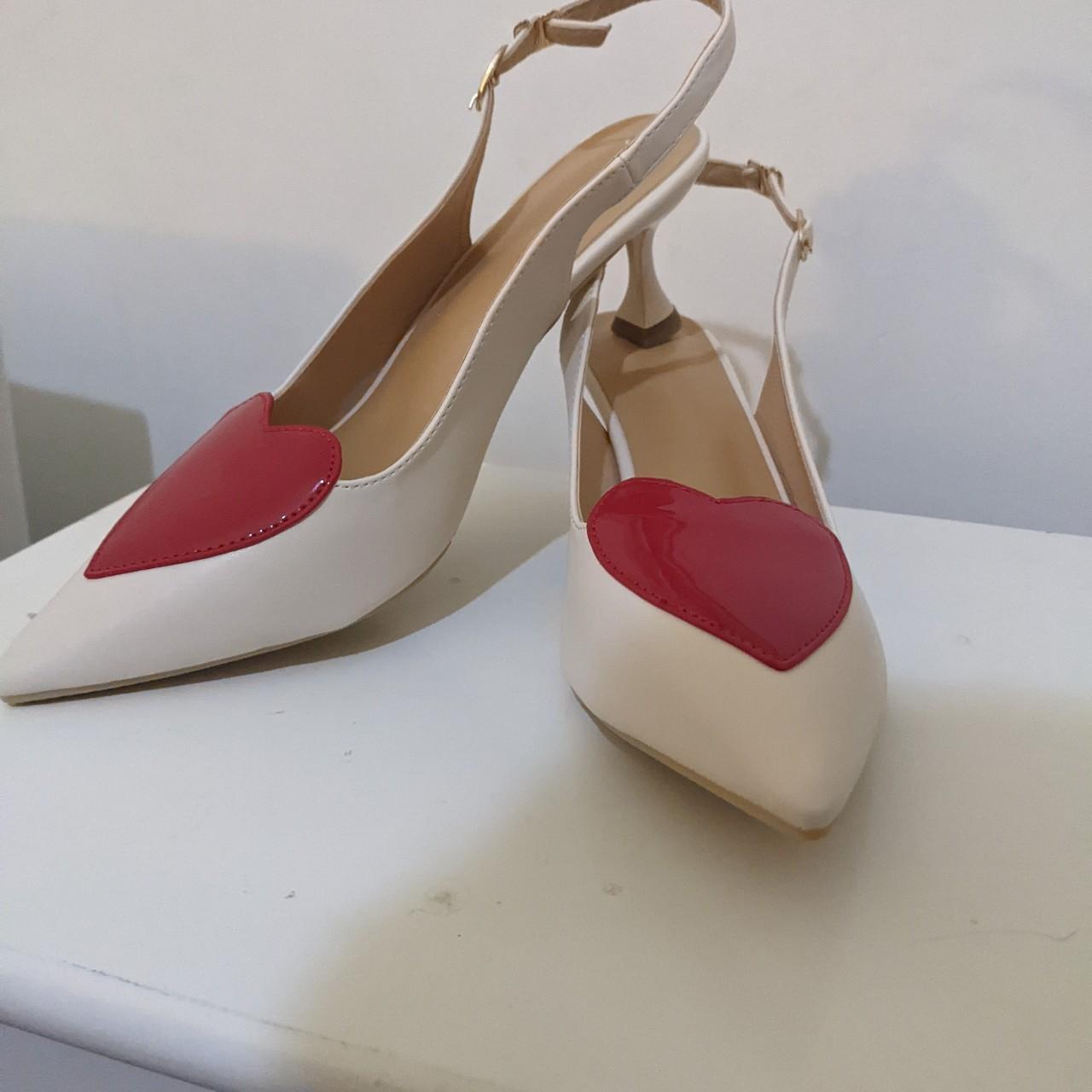 Super cute heart heels CN size 40 which is... - Depop
