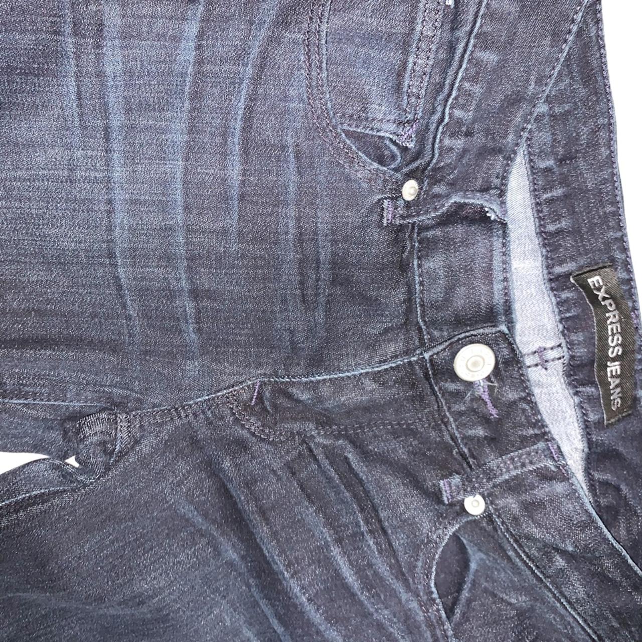 Dark blue Express jeans. Soooo comfortable and look... - Depop