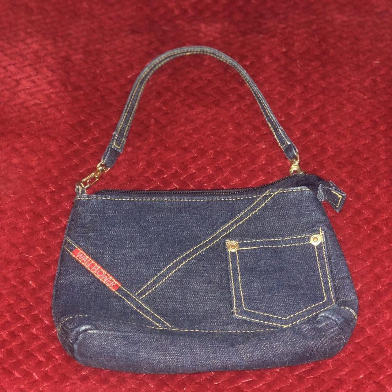 Custom made Jean shoulder bag • front pocket •... - Depop