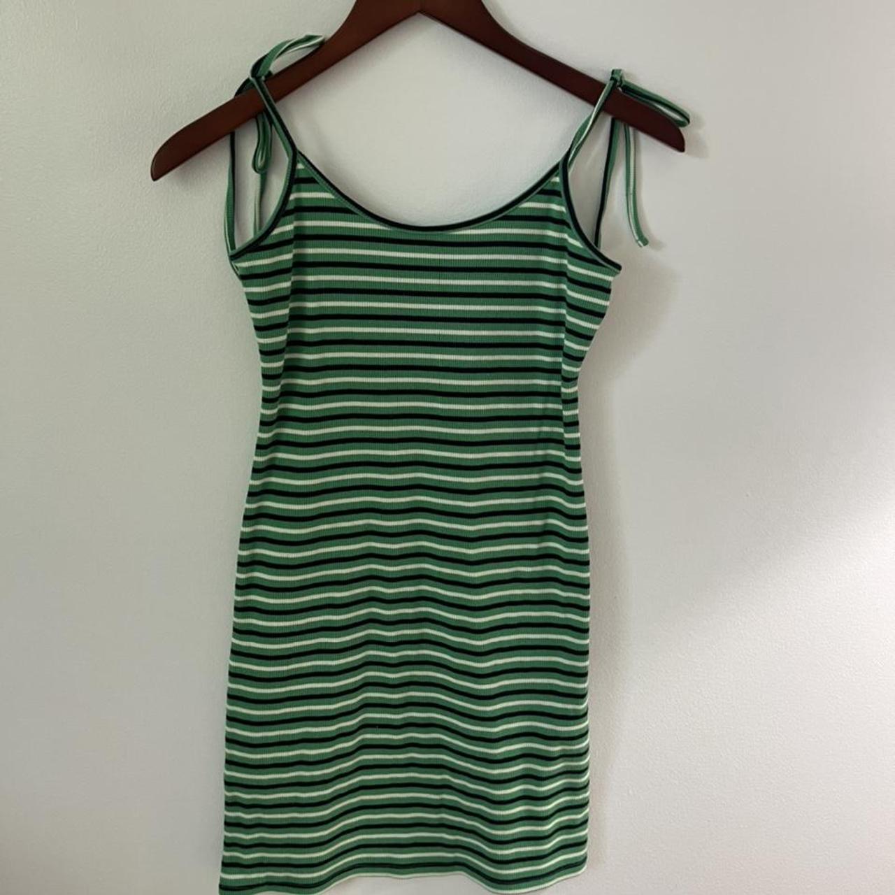 Forever 21 body on stripe spaghetti stripe mini... - Depop