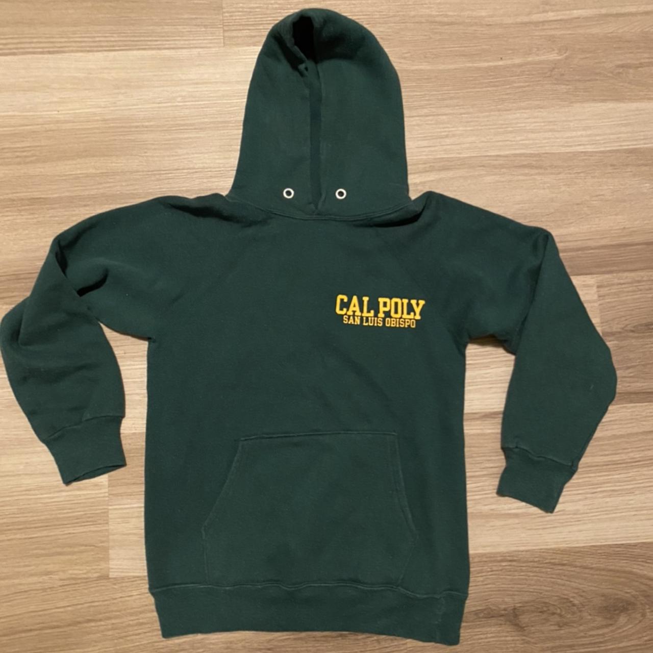 80s Champion Cal Poly hoodie Beautiful Forrest... - Depop