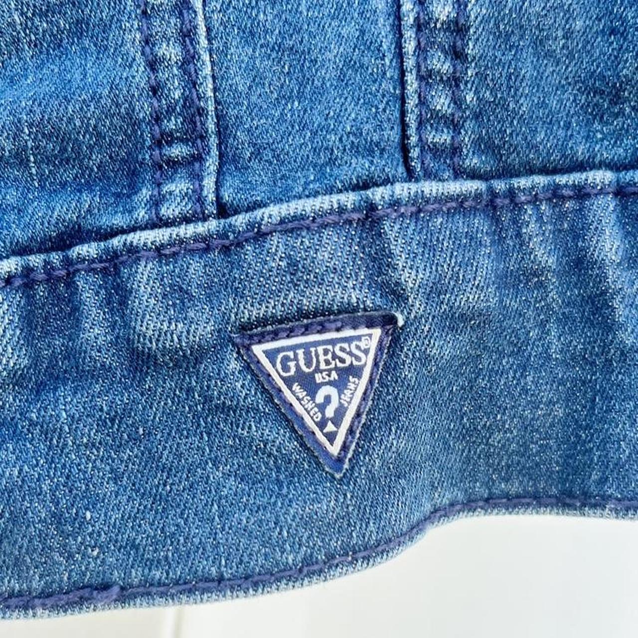 VINTAGE GUESS DENIM VEST!! Perfect for fall layering... - Depop