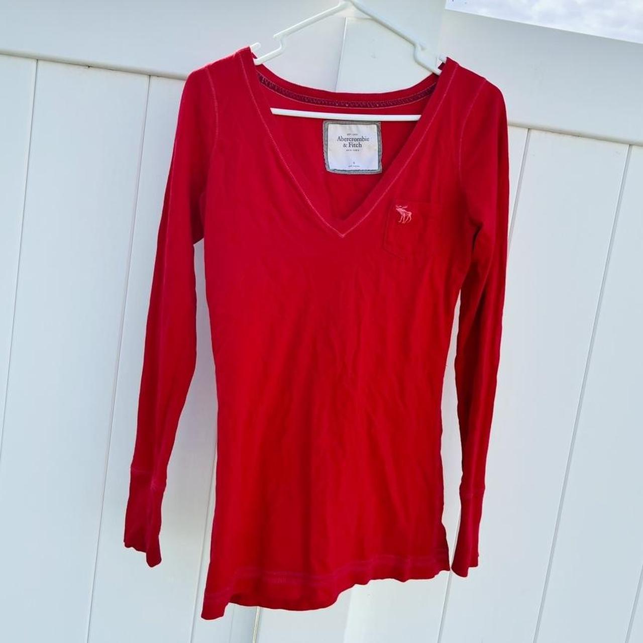 Abercrombie & Fitch Women's Red Blouse | Depop