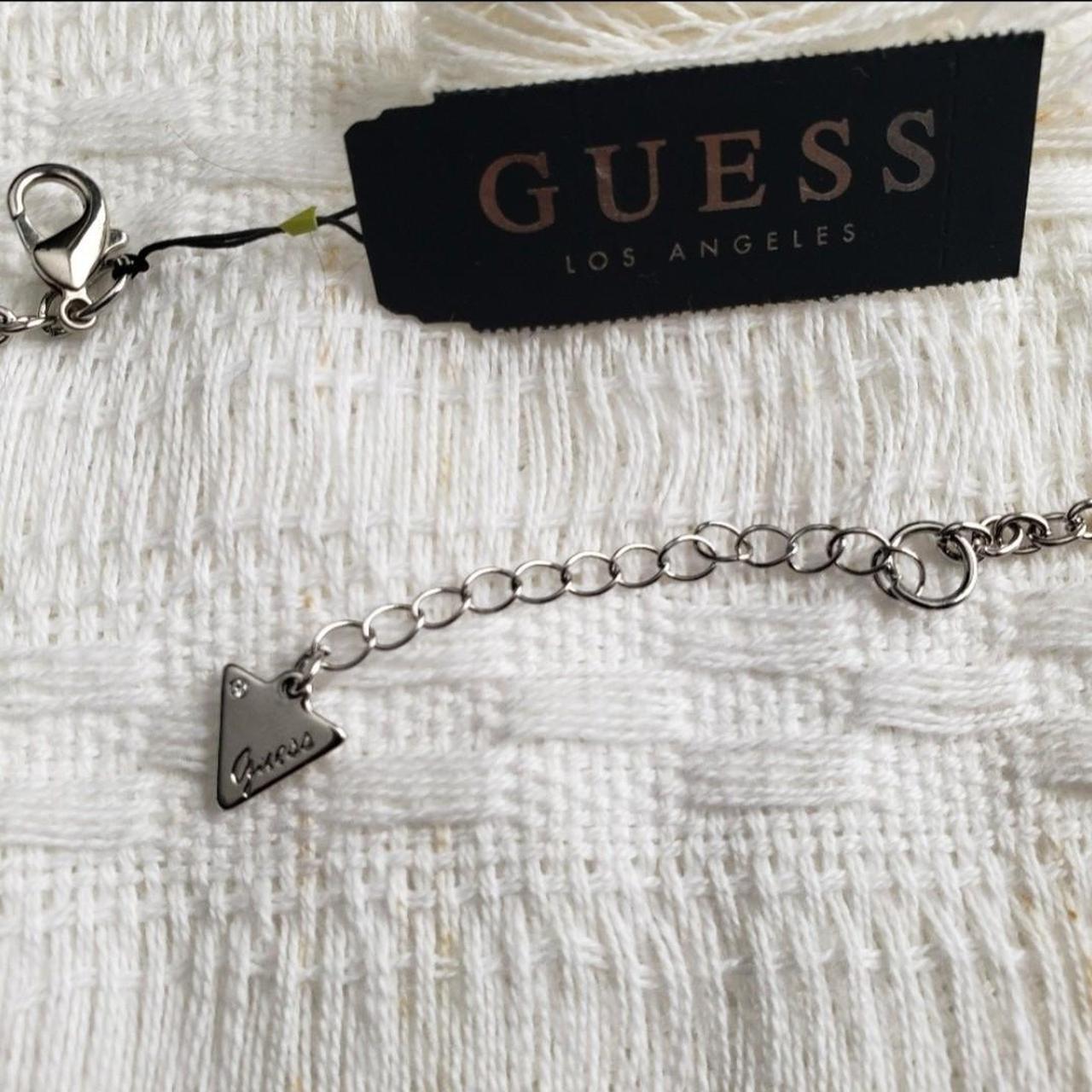 Guess silver Bib Necklace Full Neckline Guess... - Depop