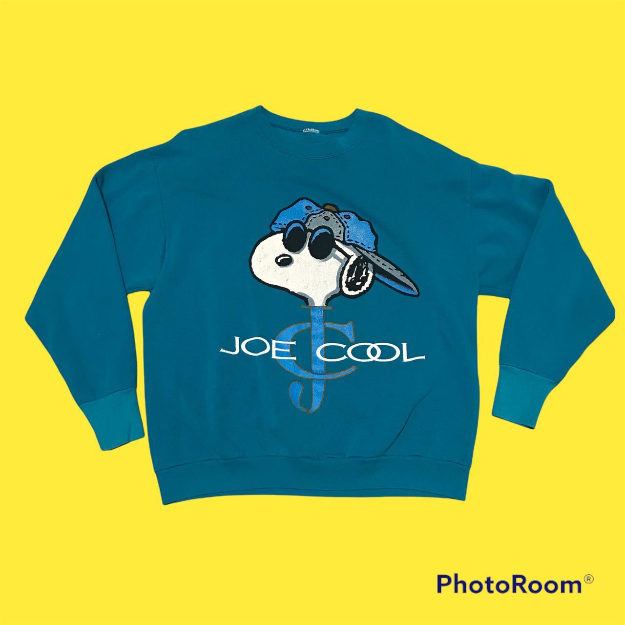 Vintage Snoopy Joe Cool crewneck sweater. Ripped tag... - Depop