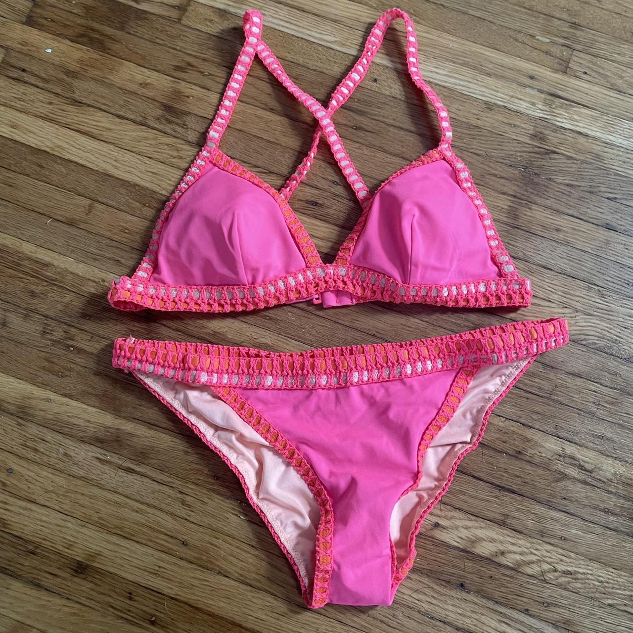 Hot Pink Bikini Victorias Secret Two Piece Set Depop