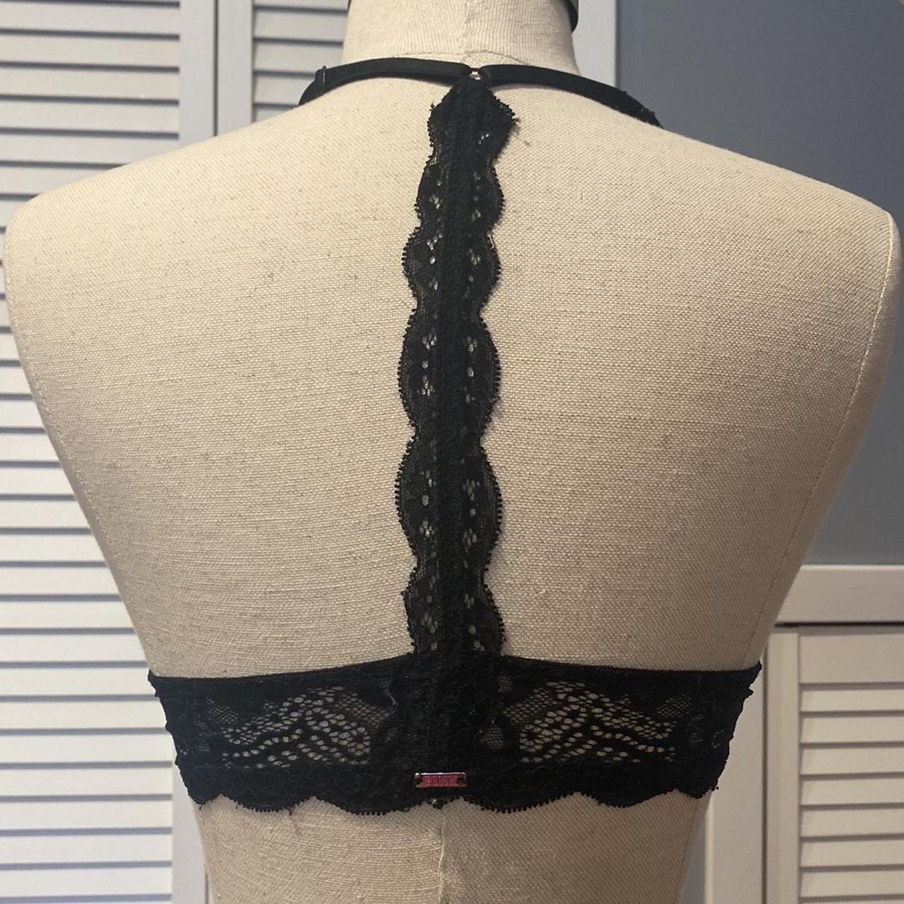 Victoria’s Secret PINK Sexy Black Lace Scalloped Bra... - Depop