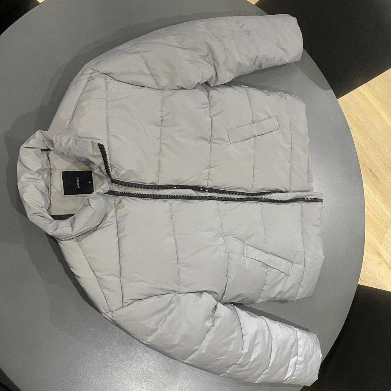 Factorie Reflective Puffer Jacket Size M mens Worn... - Depop