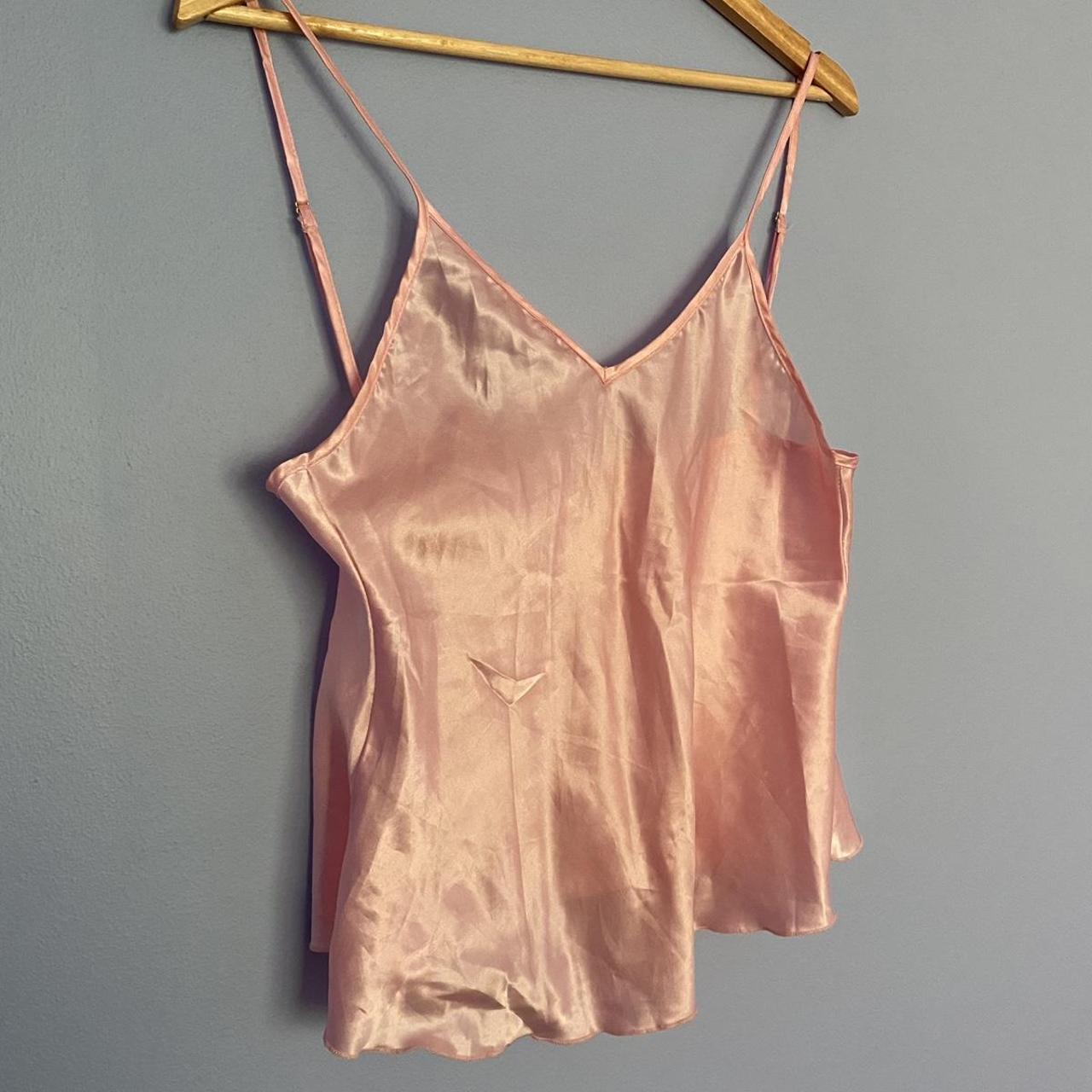 Cute Baby Pink Satin Sleepwear Set Faux playboy... | Depop