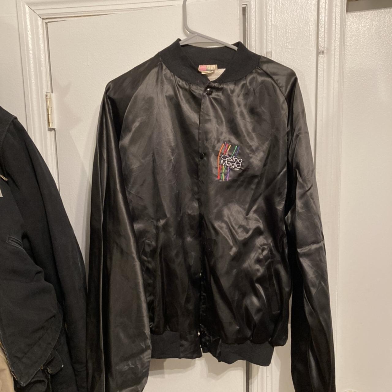 LEE WESTERN 80s SATIN JACKET CASINO MAGIC ST LOUIS... - Depop