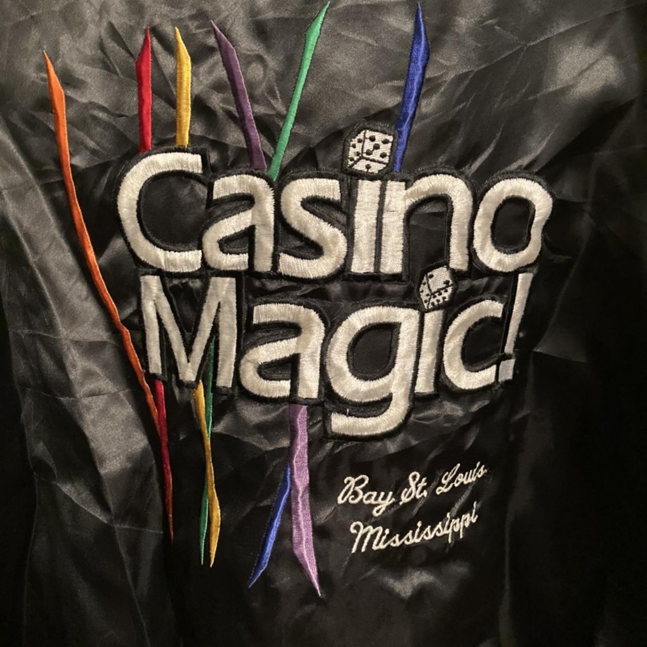 LEE WESTERN 80s SATIN JACKET CASINO MAGIC ST LOUIS... - Depop