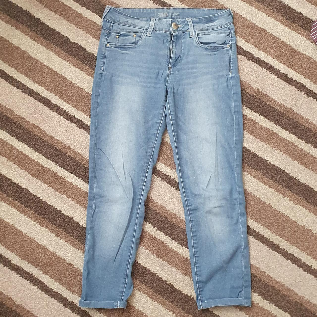 Primark Skinny mid waist denim blue jeans Size... - Depop
