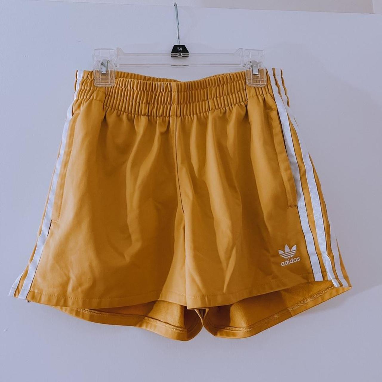 Adidas yellow shorts perfect length,... - Depop