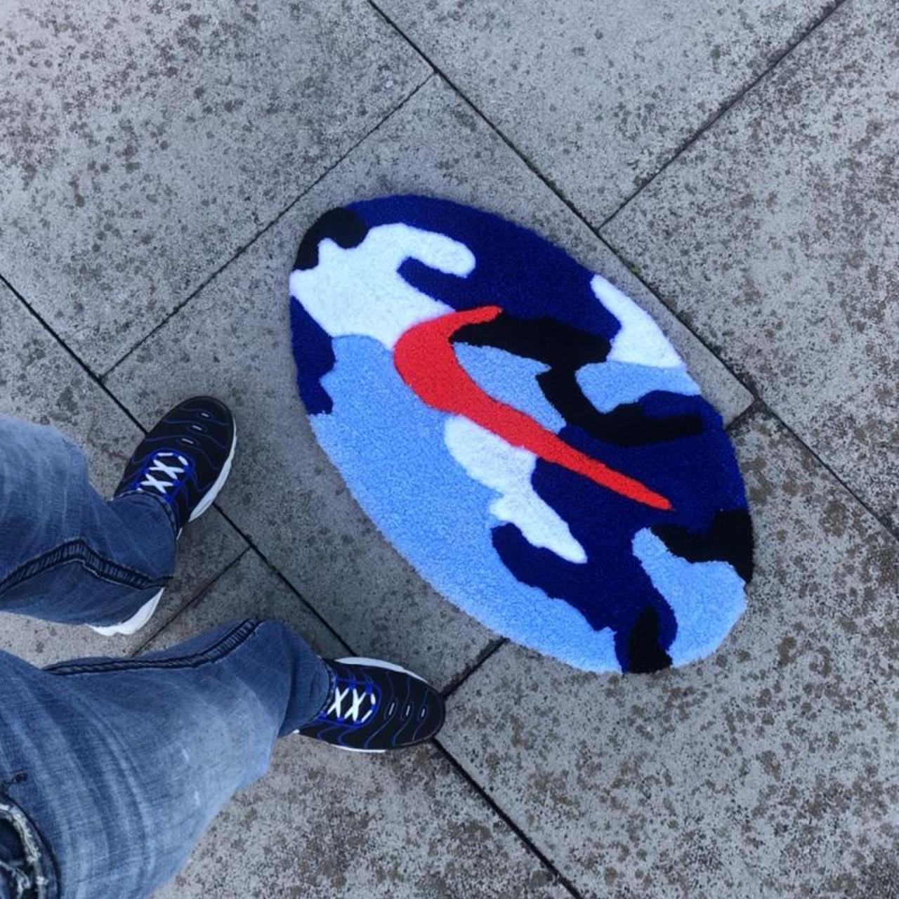 CUSTOM CAMO NIKE TICK RUG • Custom Made Rug (Ready... - Depop