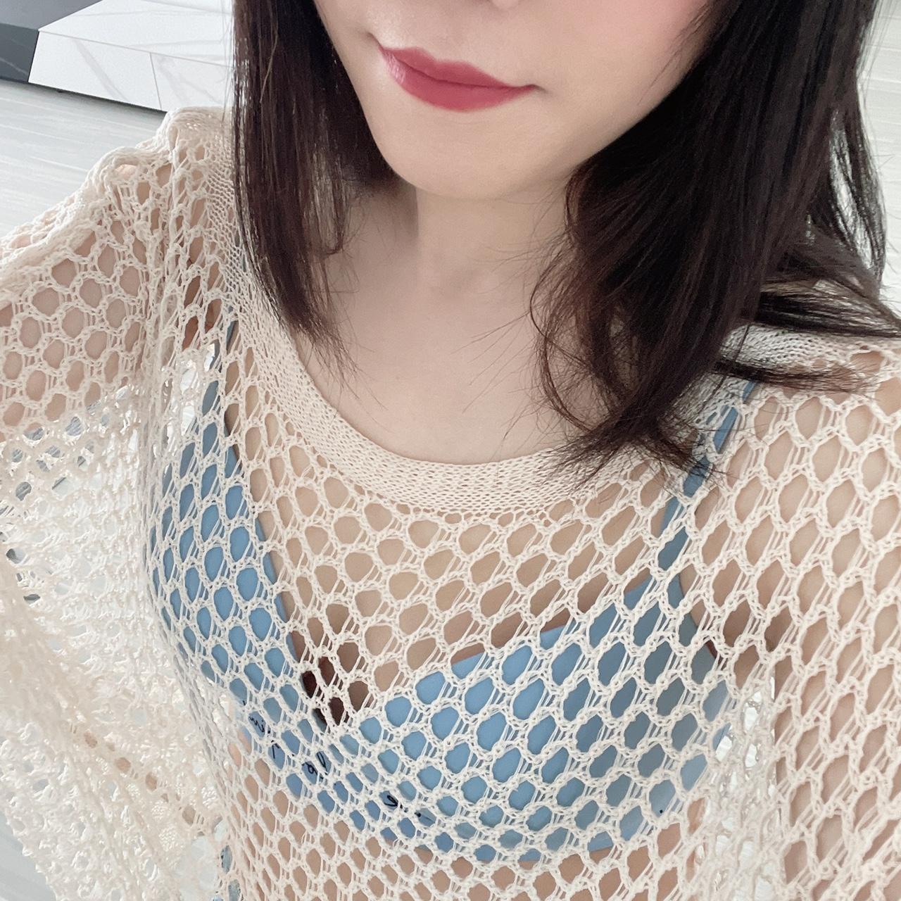 Beige knit net top. Brand new. Fit pretty much any... - Depop