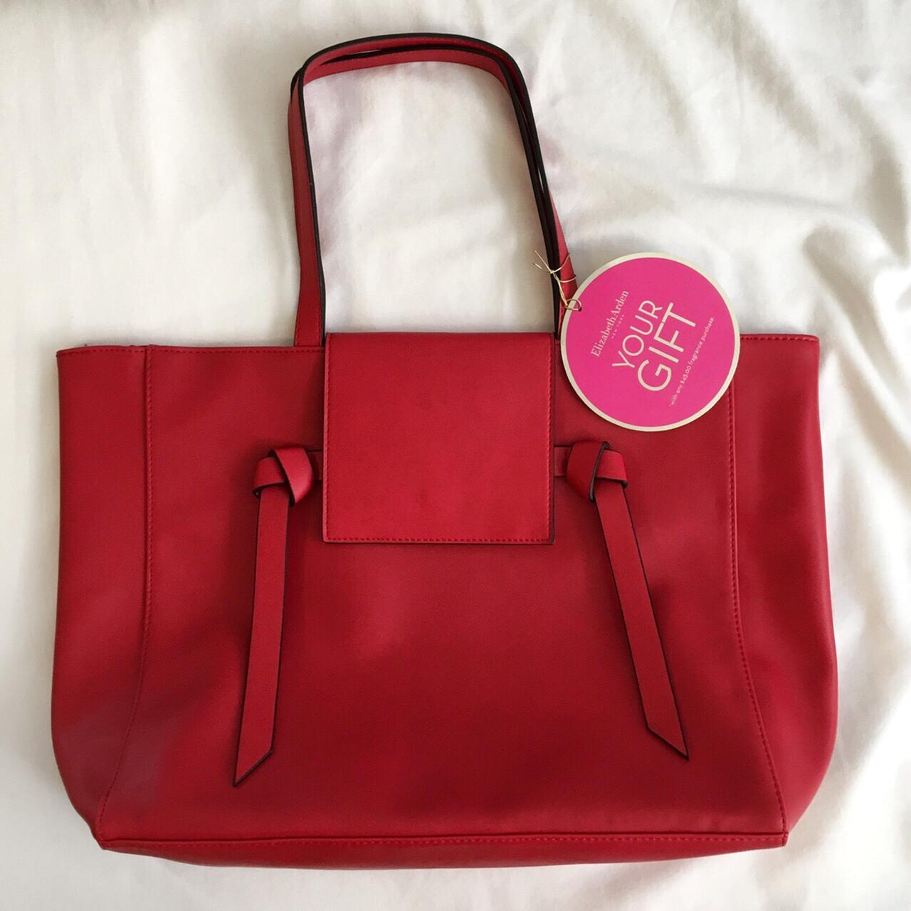 Elizabeth Arden Red Tote Bag perfect condition and... - Depop Elizabeth Arden Red Tote Bag perfect condition and... - Depop