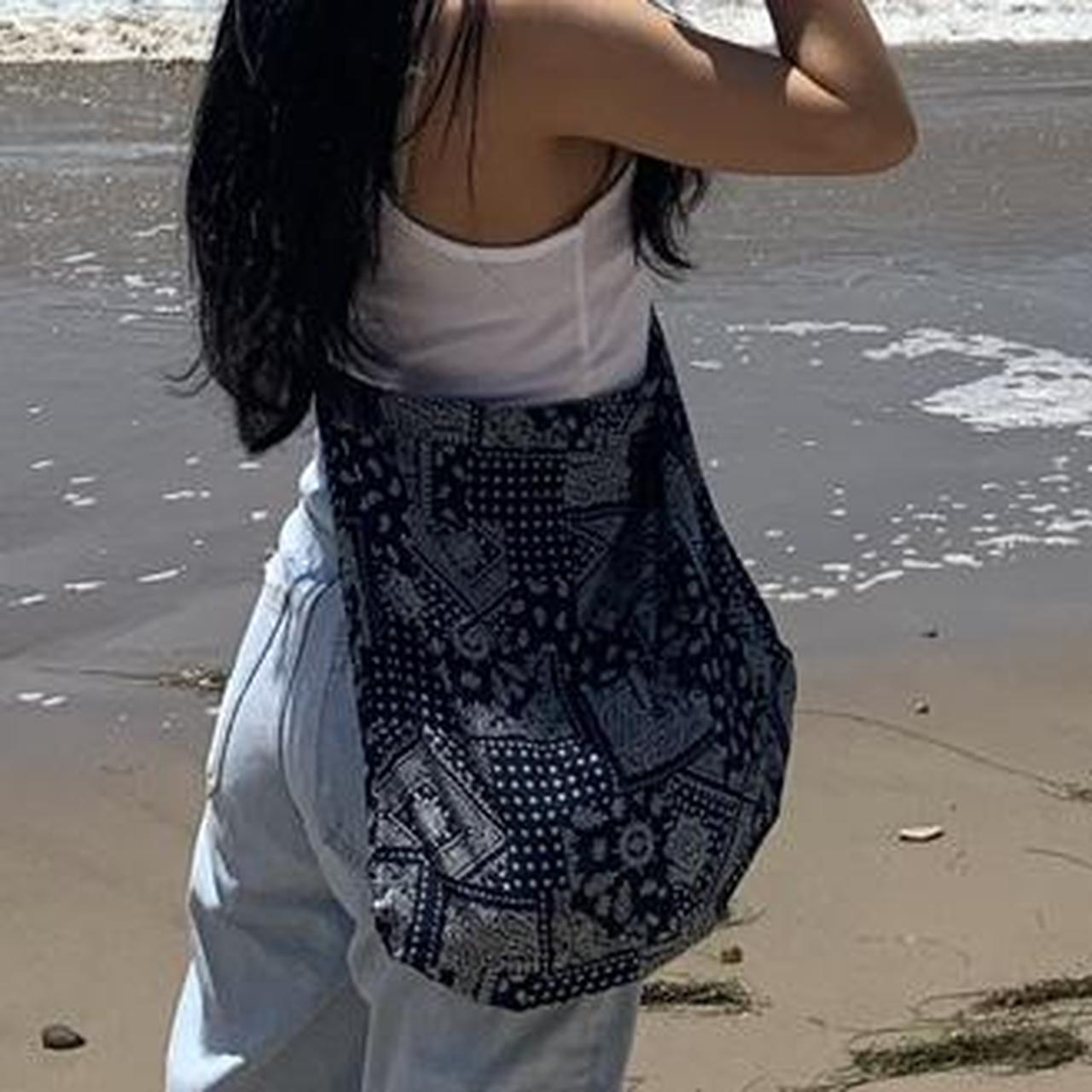 Tote hobo bag Navy color Great condition Unique... - Depop