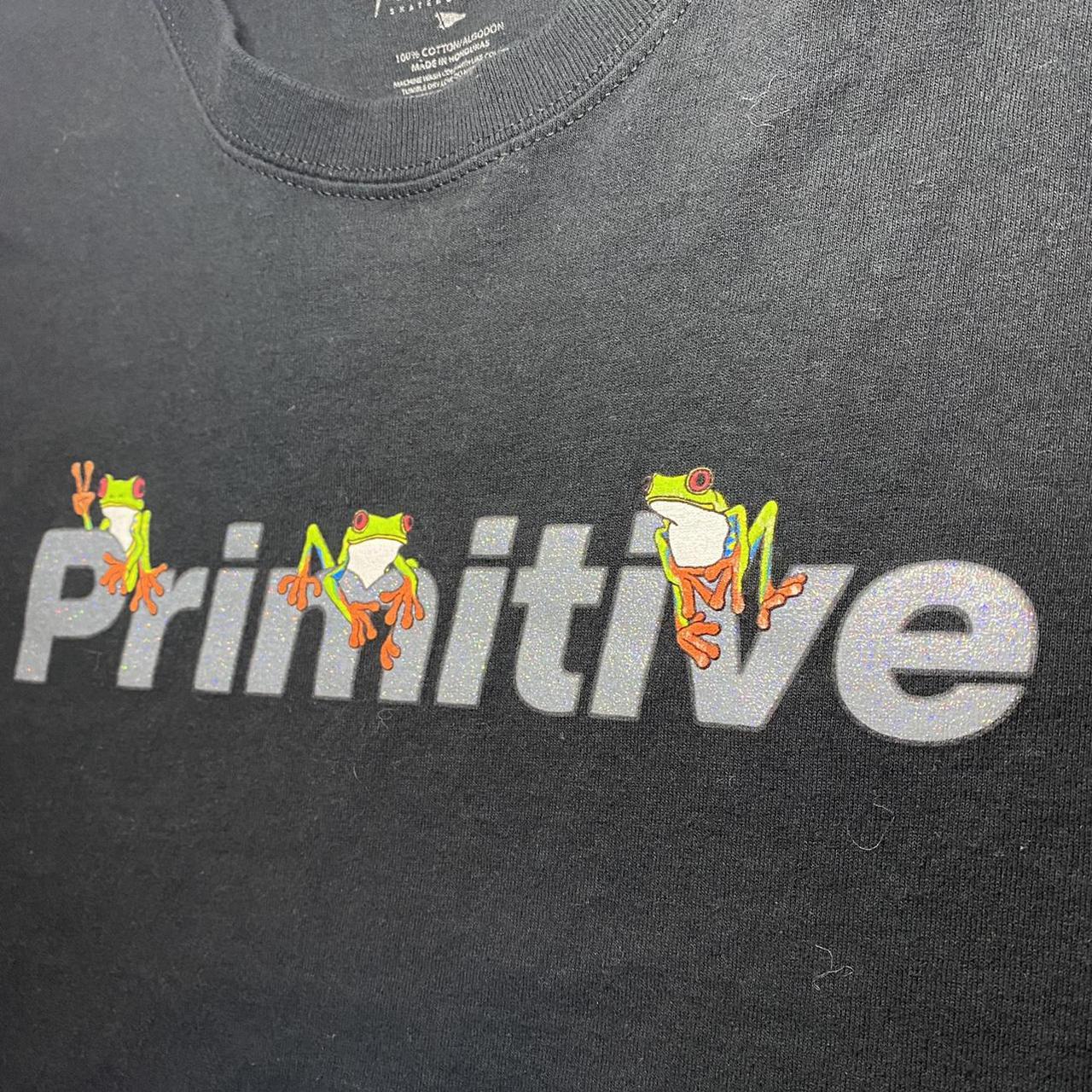 Cropped primitive logo tee. Logo is reflective... - Depop