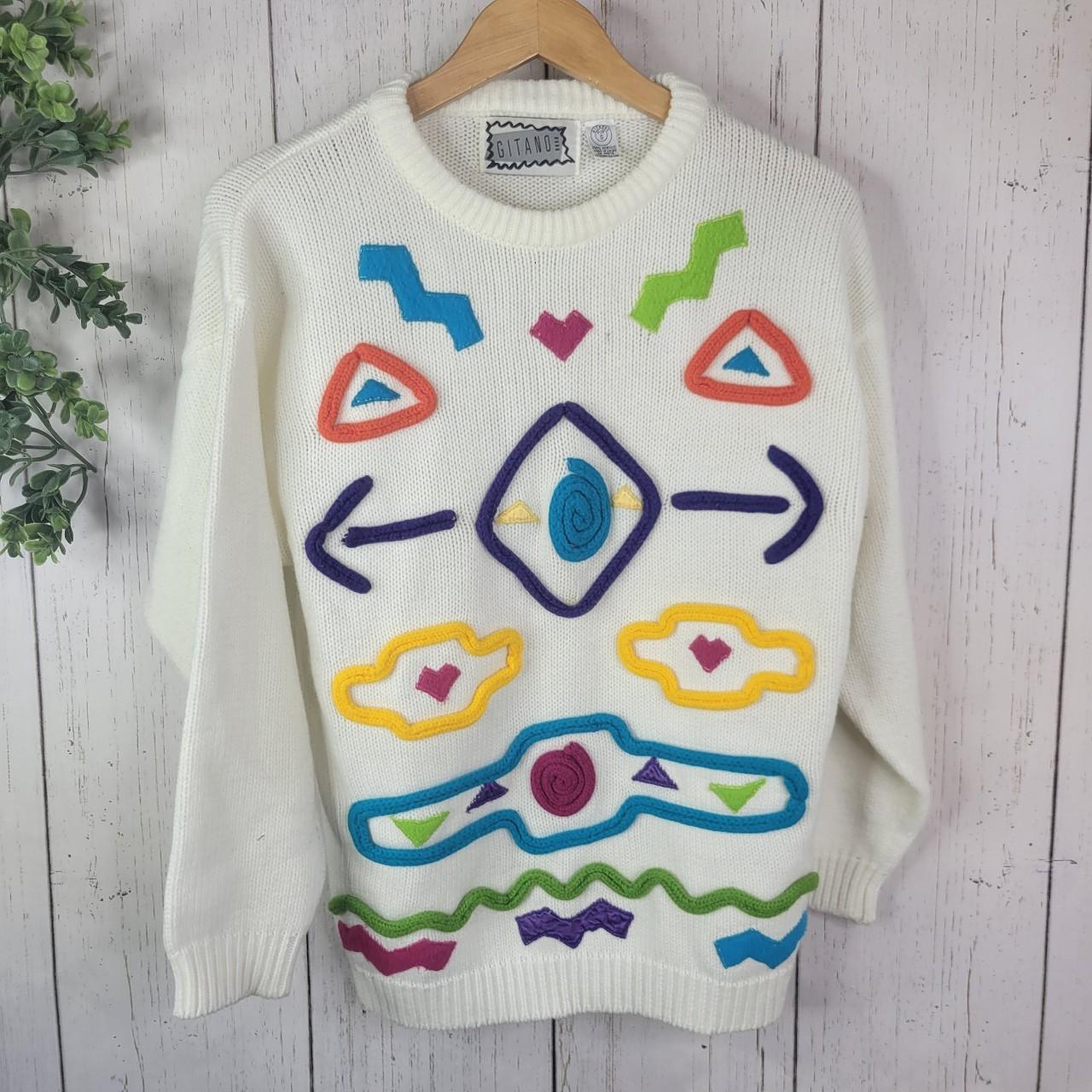 Vintage Gitano kidcore sweater 3d textured... - Depop