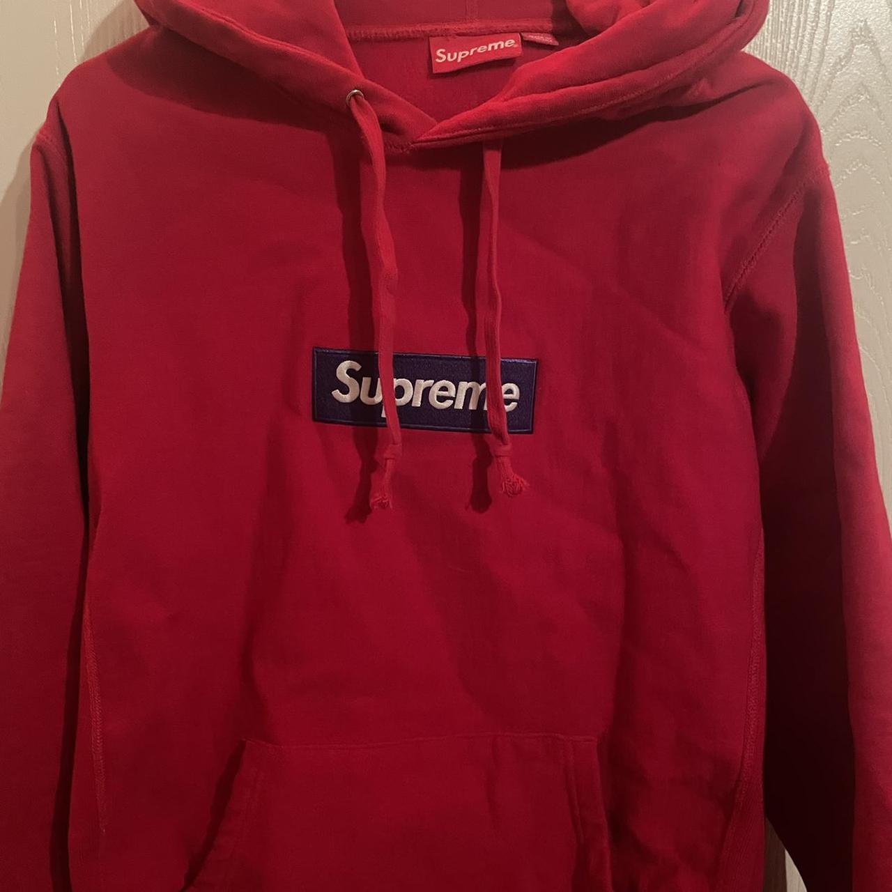 Red Supreme Box Logo Hoodie - $420 OBO - barely... - Depop