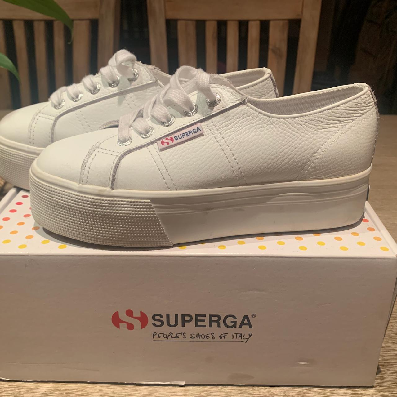 ON HOLD DO NOT PURCHASE WHITE SUPERGA PLATFORM... - Depop